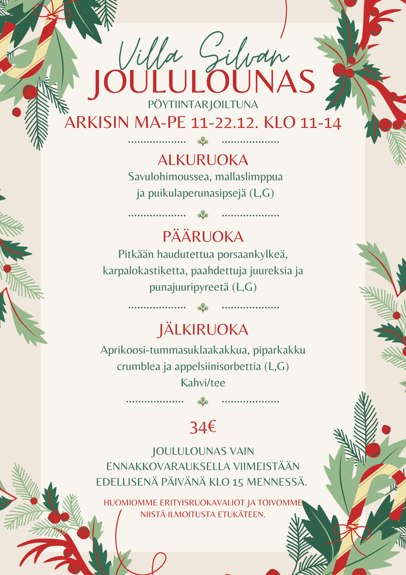 Lounas – Villa Silva